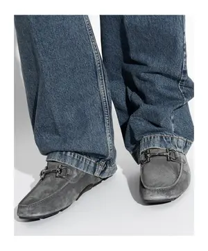 FERRAGAMO Horsebit Loafers - Grey