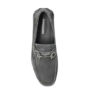 FERRAGAMO Horsebit Loafers - Grey