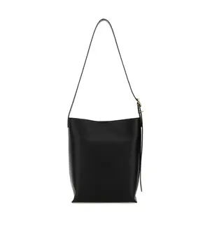 JIL SANDER Small Shoulder Bag With Logo Stamp - Black