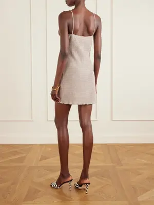 Magda Butrym Floral Appliqué Mini Dress - Nude