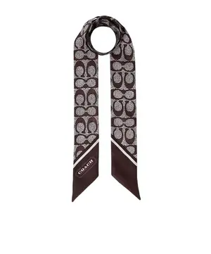 COACH Pointed Silk Scarf - Black