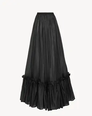 Saint Laurent Nylon Prairie Skirt - Black