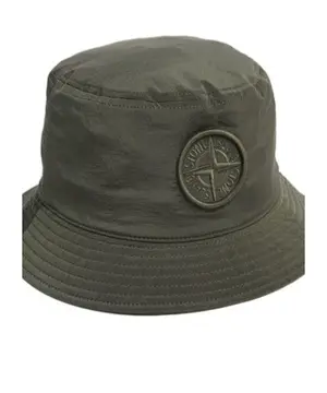 Stone Island Logo Nylon Bucket Hat