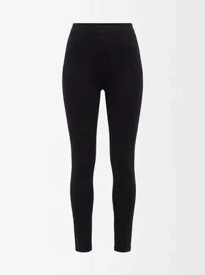 Gucci Silk Leggings With Seamless Cut-out Heel Detail
