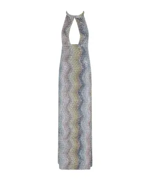 Missoni Halter Neck Maxi Dress With Cutout Details