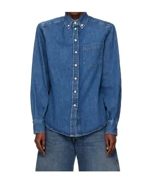 MUGLER Denim Power Shirt