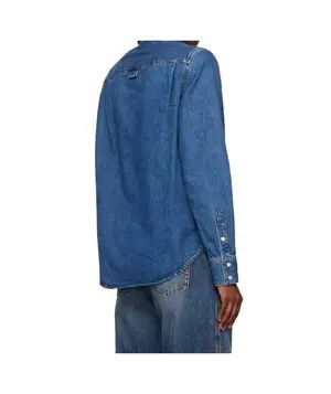 MUGLER Denim Power Shirt