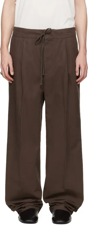 Fear Of God Pleated Loose Fit Trousers - Brown