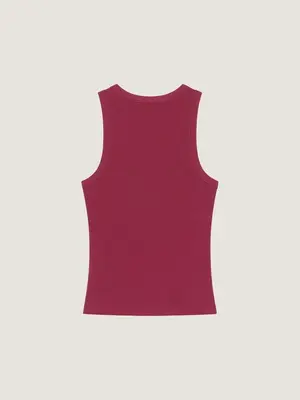 Givenchy Slim Fit Cotton Tank Top With Paris Print - Red
