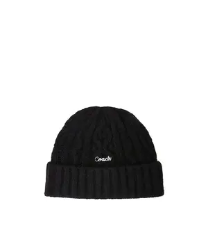 COACH Chunky Knit Beanie Hat