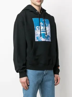 Heron Preston Logo Printed Hooded Sweater