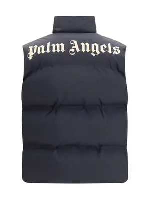 Palm Angels Classic Logo Track Down Vest - Black