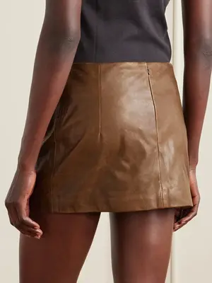 Nour Hammour Avery Leather Mini Skirt