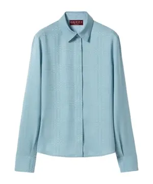 Gucci Monogram Jacquard Long-sleeved Shirt