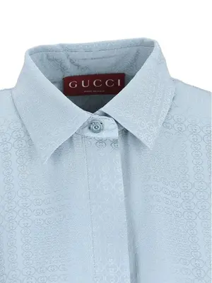 Gucci Monogram Jacquard Long-sleeved Shirt