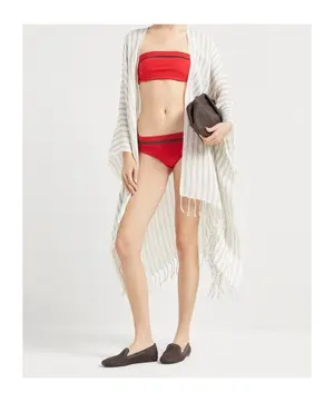 Brunello Cucinelli Monili Chain-embellished Bikini Top
