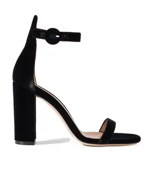 GIANVITO ROSSI Velvet 100mm Gaeta Sandals