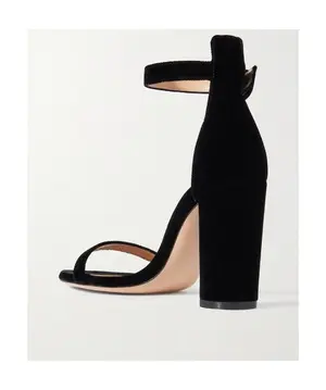 GIANVITO ROSSI Velvet 100mm Gaeta Sandals