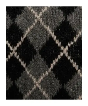 Khaite Colt" Crewneck Argyle Knit Sweater - Black