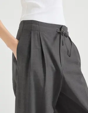 Brunello Cucinelli Tailored Drawstring Trousers - Black