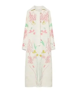 FORTE_FORTE Embroidered Velvet Coat