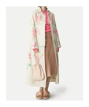 FORTE_FORTE Embroidered Velvet Coat
