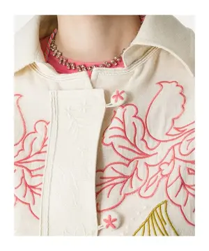 FORTE_FORTE Embroidered Velvet Coat