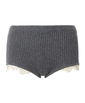 Magda Butrym Crocheted Knit Cashmere Shorts