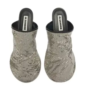 JIL SANDER Sequin-mesh Mules