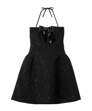 SHUSHU/TONG Strapless Sequin Mini Dress With Bow Detail