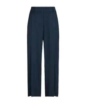 Brunello Cucinelli Dazzling Chalkstripe Slouchy Trousers - Black