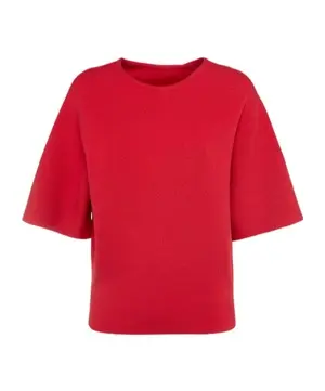 Khaite Warren Short Sleeve Compact Wool Top