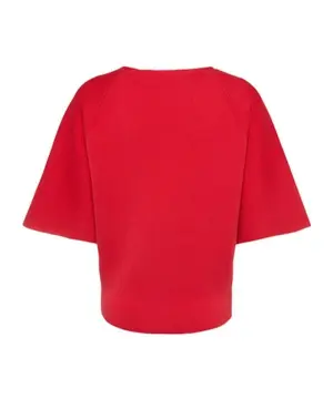 Khaite Warren Short Sleeve Compact Wool Top