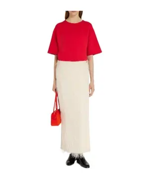 Khaite Warren Short Sleeve Compact Wool Top