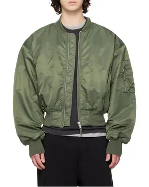 ENTIRE STUDIOS Zip-up Bomber Jacket - Green