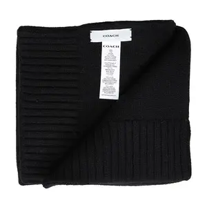 COACH Embossed Knit Muffler - Black