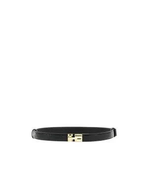 TOM FORD Croc-print Metal Buckle Belt - Black