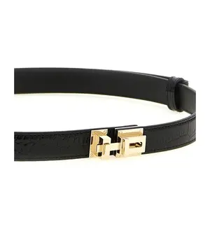 TOM FORD Croc-print Metal Buckle Belt