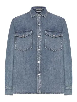 J.W.ANDERSON Jw Anderson Logo Patch Denim Shirt - Medium Blue