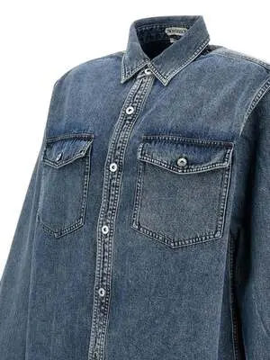J.W.ANDERSON Jw Anderson Logo Patch Denim Shirt