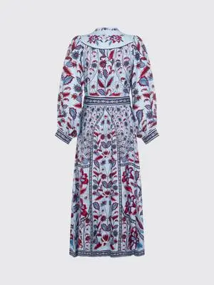 Farm Rio Marcelle Floral Printed V-neck Belted Midi Dress