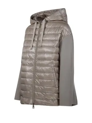 Herno Hooded Quilted Jacket With Down-filled Front - Grey