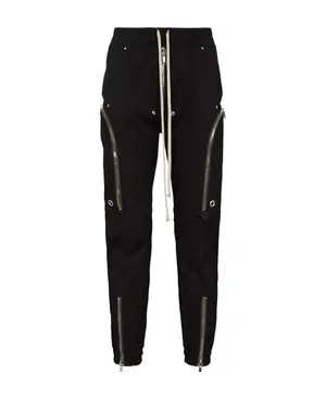Rick Owens Bauhaus Zip-detail Cargo Trousers - Black