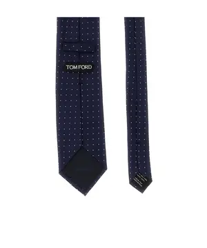 TOM FORD Micro Polka Dot Neck Tie - Black