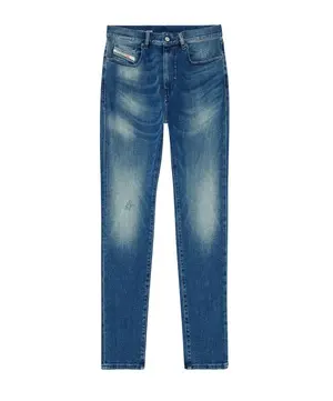 DIESEL® 2019 D-strukt Logo Jeans - Medium Blue