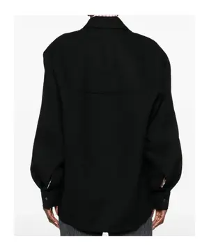 Séfr Collared Long-sleeved Shirt - Black