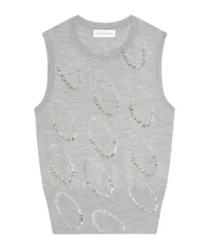 Dries Van Noten Embroidered Merino Wool Vest