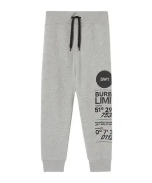 Burberry Printed Cotton Sweatpants With Drawstring Waist
