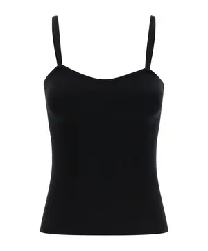 Max Mara Sweetheart Neckline Knit Top - Black