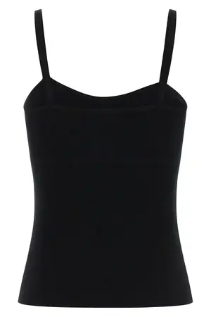 Max Mara Sweetheart Neckline Knit Top - Black